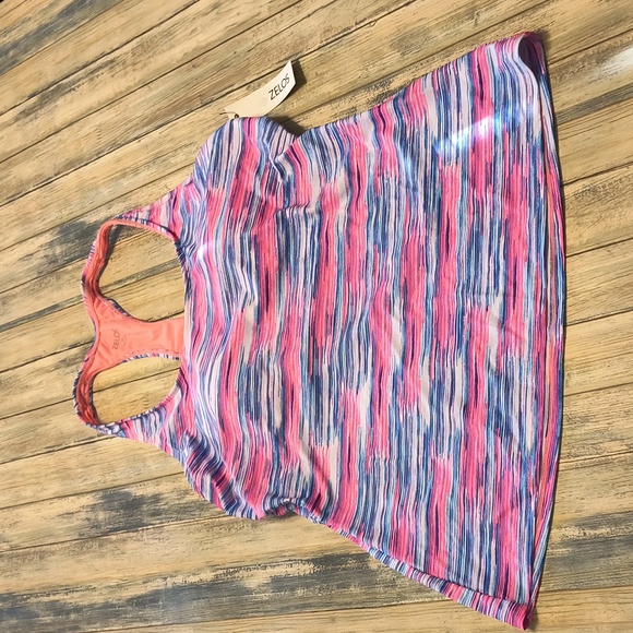 Swim | Zelos Tropical Sunset Racerback Tankini Swim Top | Poshmark